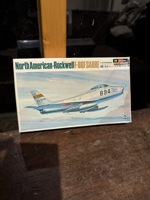 VINTAGE HASEGAWA ROCKWELL F-86F Sabre Model Aircraft Kit - 1:72, 1969 ...