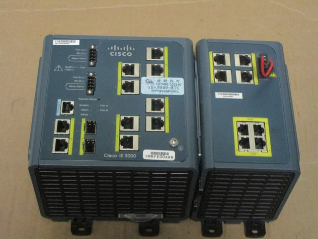 CISCO IE-3000-8TC 8 Port Industrial Ethernet Switch with Expansion POE ...