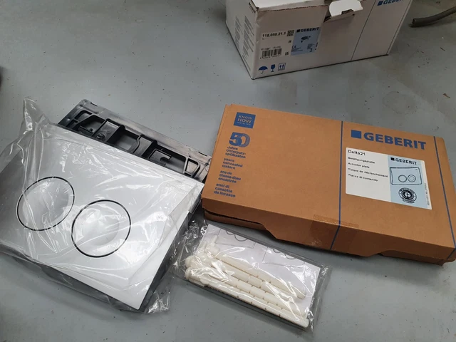 GEBERIT DELTA 21 Control Plate Push Plate New! £34.05 - PicClick UK