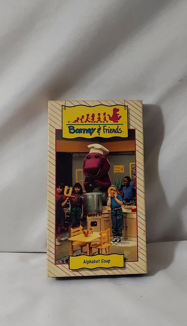 BARNEY & FRIENDS VHS Alphabet Soup Time Life Video Lyons Group VTG 1992 ...