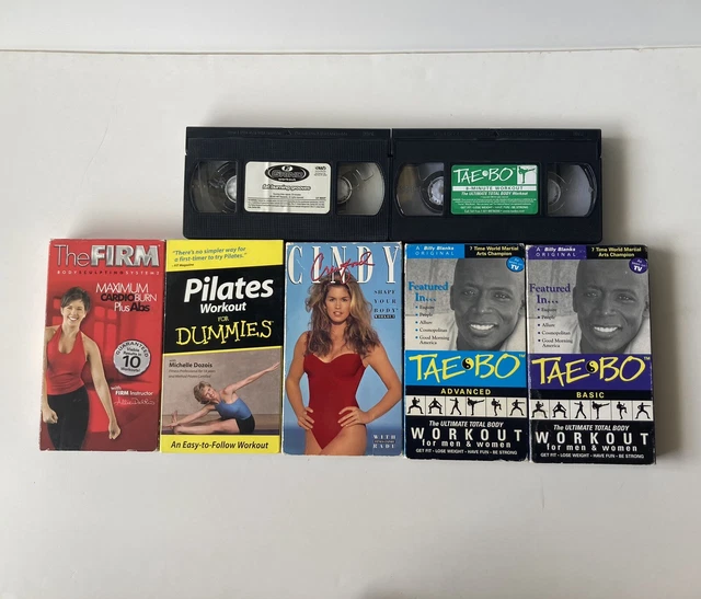 90S WORKOUT VHS Lot The Firm Tae Bo Pilates Crawford MTV 7 Fitness ...