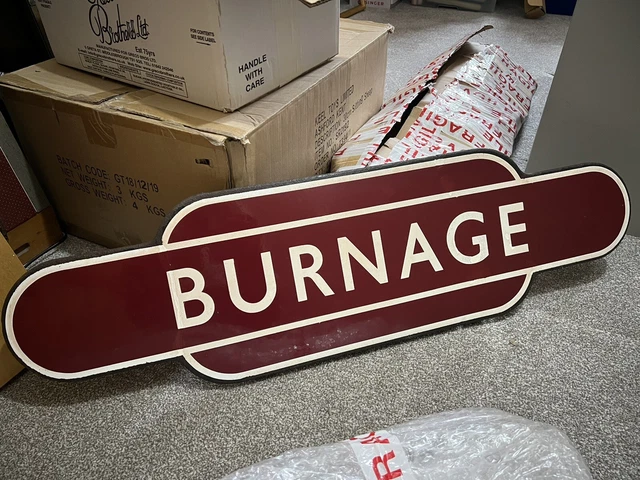 BRITISH RAILWAYS STATION totem Burnage See Pics Railwayana £695.00 ...