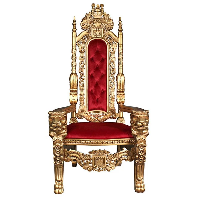 DESIGN TOSCANO GOLDEN Lord Raffles Lion Throne Chair £2,371.05 ...