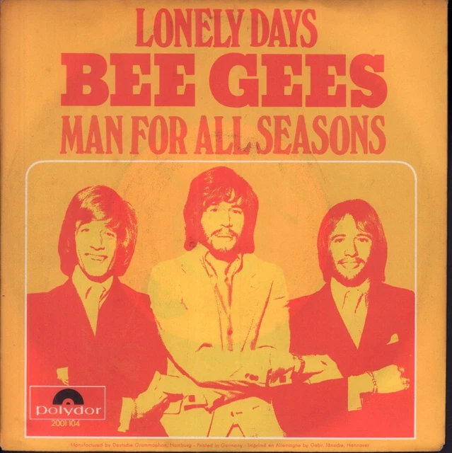 BEE GEES LONELY Days 7" vinyl Germany Polydor 1970 pic sleeve 2001104 £ ...