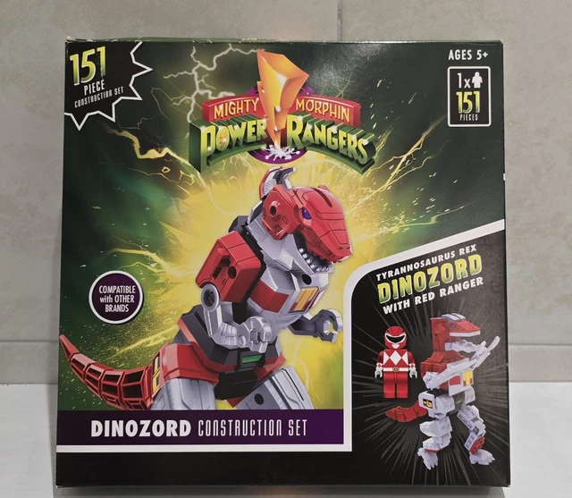 POWER RANGERS CONSTRUCTION Set Tyrannosaurus Rex Dinozord Red Ranger ...