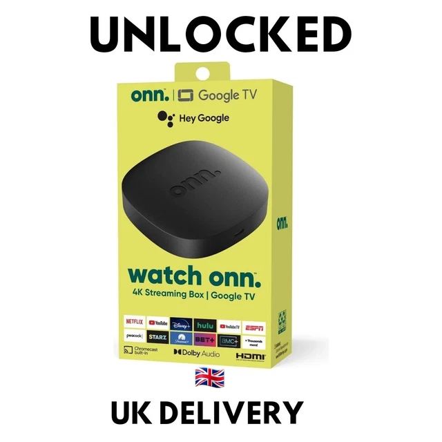 ONN 4K UHD Google TV Android Box Chromecast - UNLOCKED TO UK £68.90 ...