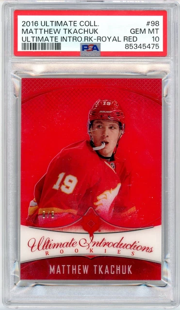 MATTHEW TKACHUK 16-17 UD Ultimate Red Ultimate Introductions /6 PSA 10 ...