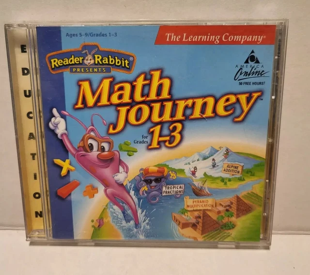 READER RABBIT MATH Journey for Grades 1-3 Ages 5-9 PC Computer ...