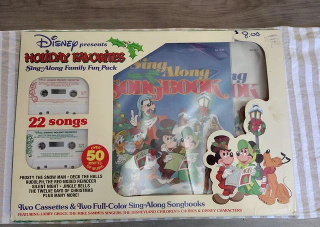 VINTAGE DISNEY HOLIDAY Favorites Sing-Along Family Fun Pack 2 Cassette ...