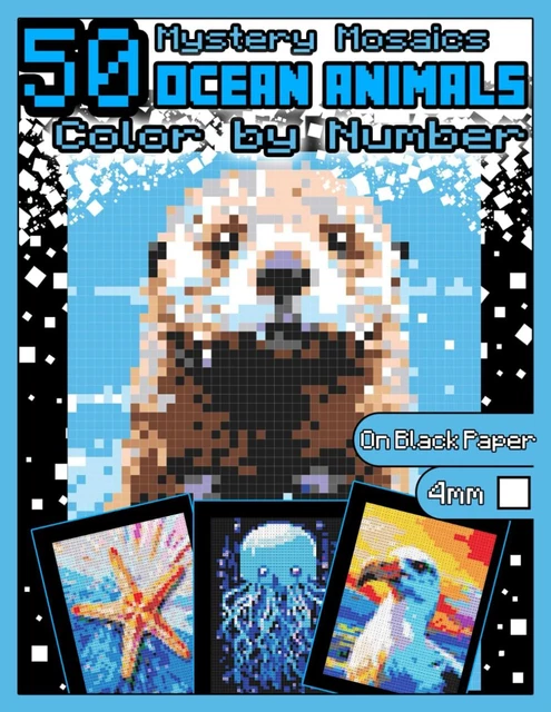 MYSTERY MOSAICS COLOR by Number: 50 Ocean Animals: Pixel Art Coloring ...