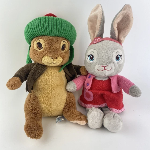 PETER RABBIT TV Series Plush Talking Lily & Benjamin Bunny Soft Toy X2 ...