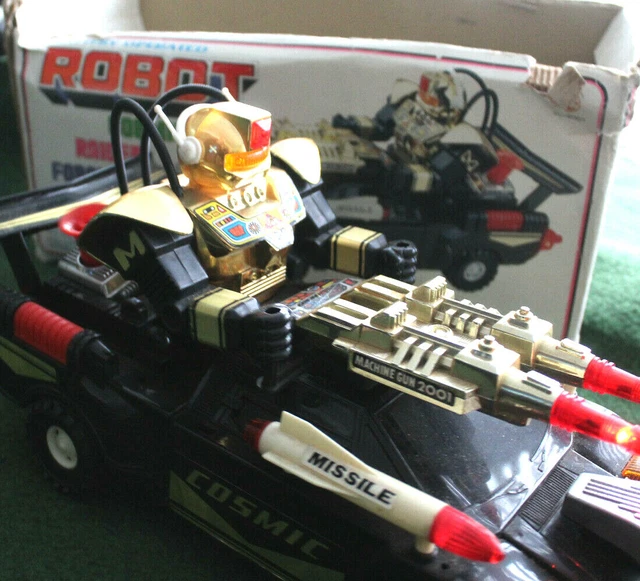 COSMIC ROBOT RAIDER Force Battery operated 1980s robo toy boxed £198.31 ...
