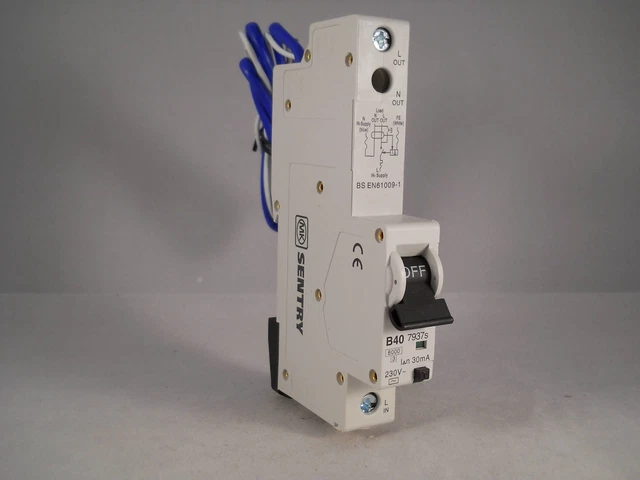 MK RCBO 40 Amp 30mA Type B 40A Sentry B40 07937S 7937S NEW £29.95 ...