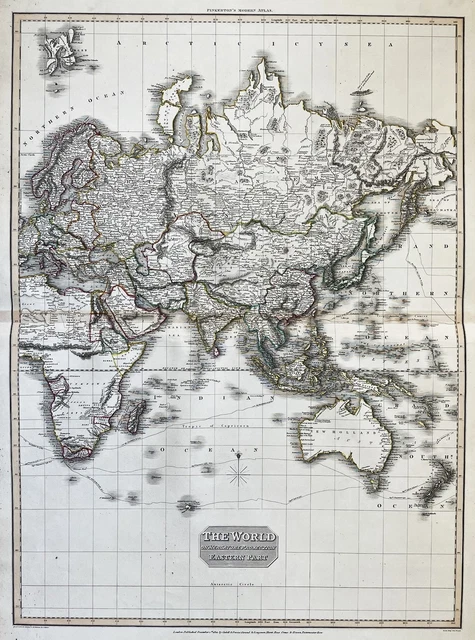 WORLD MAP MAPPEMONDE John Pinkerton Map Card Carte Engraving 1812 £421. ...