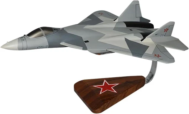 RUSSIAN SUKHOI SU-57 Felon Splinter Scheme Desk Display 1/48 Model SC ...