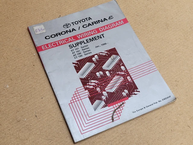 GENUINE TOYOTA COROLLA Carina E Electrical Wiring Diagram Manual ...