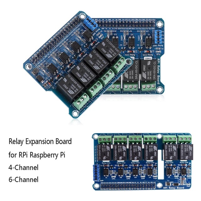 4/6 CHANNEL RPI Relay Module Expansion Board for Raspberry Pi 3 2 A+B+ ...