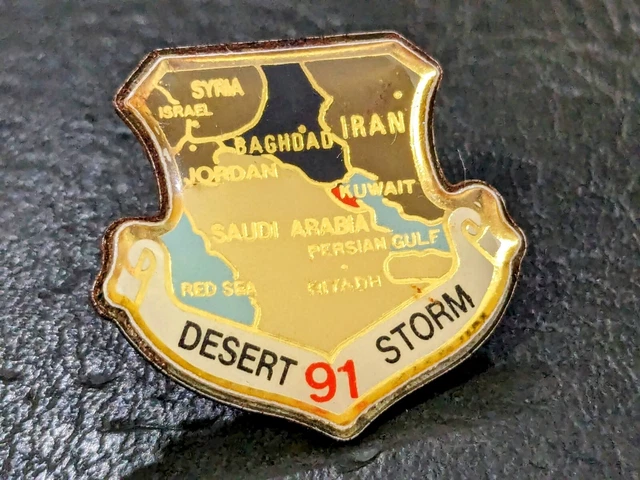 M PINS INSIGNE Militaire Guerre du Golf Desert storm 91 lapel pin iraq ...