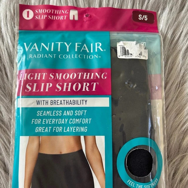 VANITY FAIR RADIANT Collection Light Smoothing Slip Short Womens Size ...