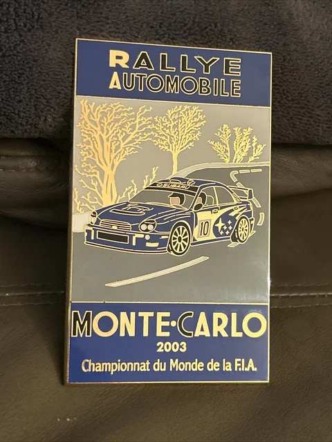 PLAQUE EMAILLEE RALLYE Automobile Monte-Carlo Championnat Du Monde 2003 ...