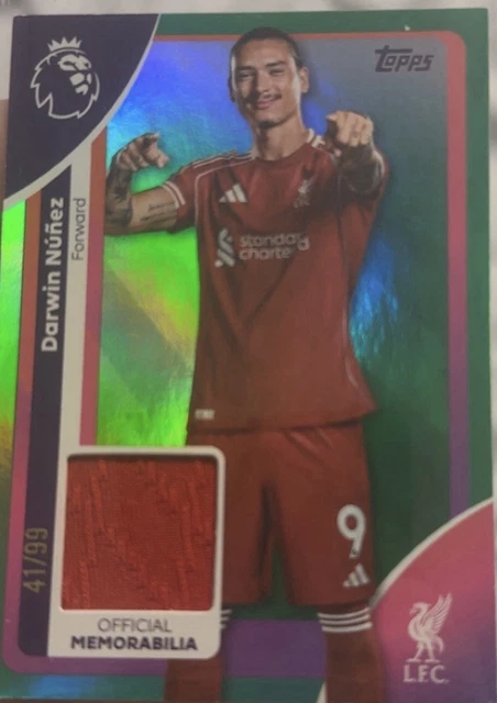TOPPS 2026 PREMIER League Darwin Nunez Liverpool Numbered Patch /99 £23 ...