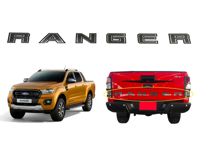 GREY BLACK REAR Tailgate Decal Sticker For FORD RANGER PX3 WILDTRAK XLT ...