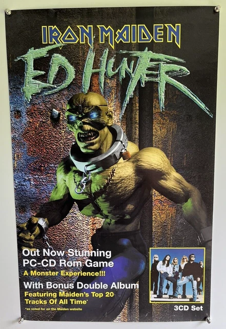 IRON MAIDEN POSTER Blaze Bayley Original Ed Hunter PC CD Rom Game Promo ...
