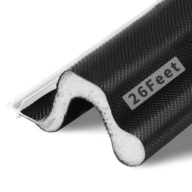 26 FEET LONG Reach Weather Stripping Door Seal, V-Shaped Replacement ...