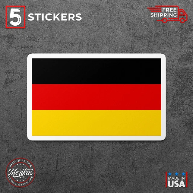 STICKER VINYL DECAL, Germany Flag, Deutschland Flagge, German Colors, 5 ...