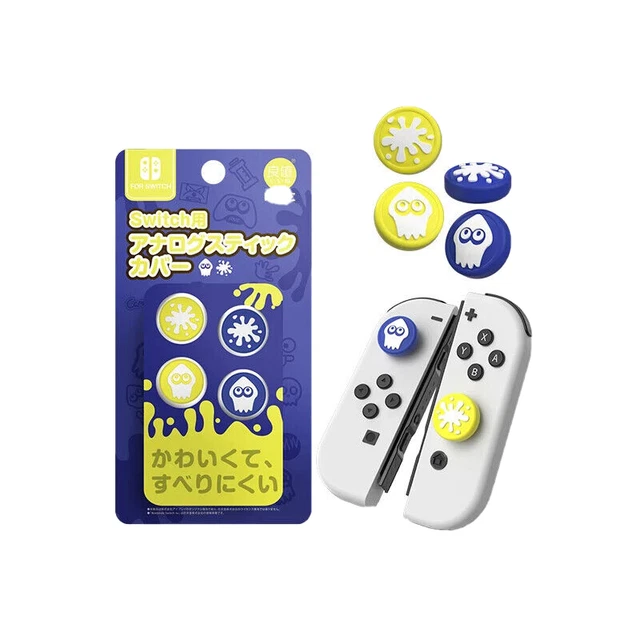 NINTENDO SWITCH SPLATOON 3 Joy-Con Controller Silicone Thumb Grips v1 ...