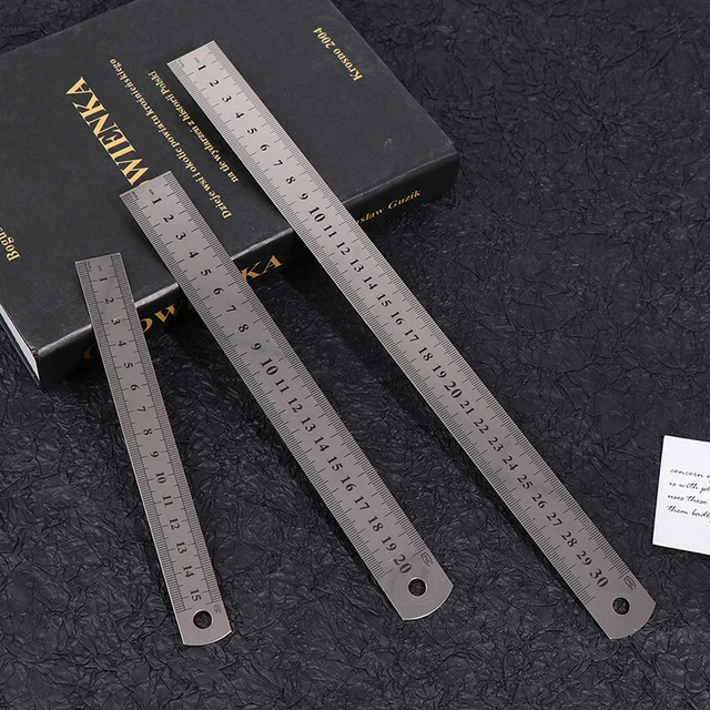 3PCS STAINLESS STEEL Ruler for Engineering School Office 15cm/20cm ...