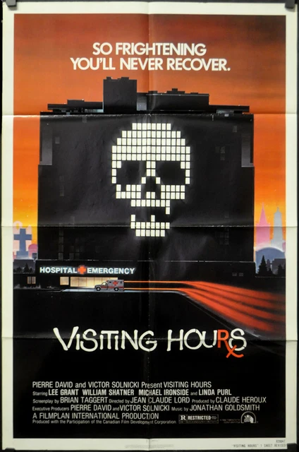 VISITE HEURES 1982 Original 27X41 Film Affiche Michael Ironside Lee Grant EUR 46,26 - PicClick FR