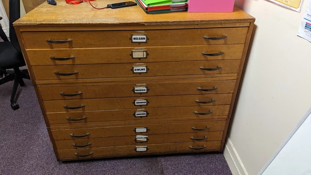 PLAN CHEST ARCHITECTS Drawers Map Artist £275.00 - PicClick UK