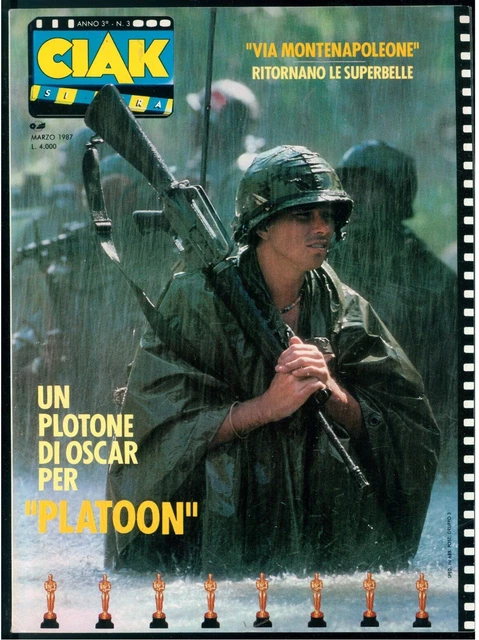 CIAK YEAR 3 No. 3 March 1987 Platoon Carl Alt Renee Simonsen Sylvester ...