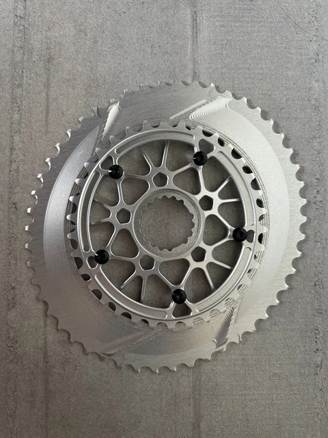 ABSOLUTEBLACK CANNONDALE SPIDERING Oval Premium Chainring 50/34T Silver ...