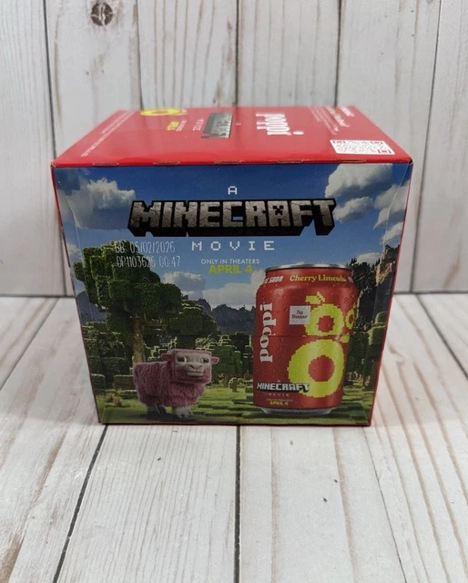 A MINECRAFT MOVIE Poppi Sheep Prebiotic Soda Cherry Limeade 4pk Cans ...