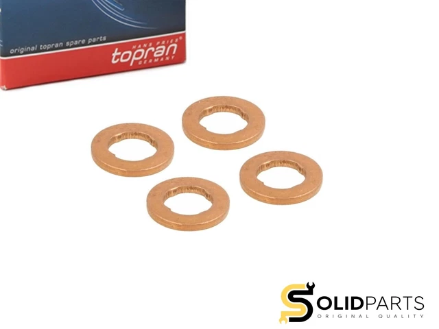 GASKET SEAL NOZZLE Holder Copper Audi Seat Skoda VW 4x Original Topran ...