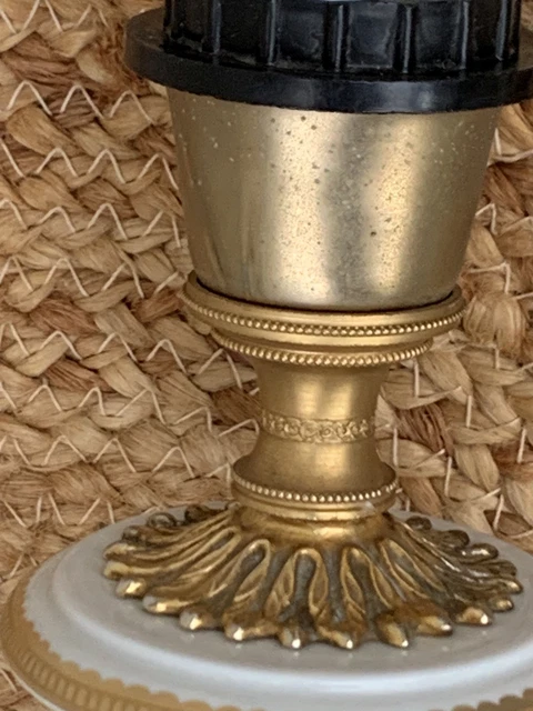 VINTAGE SEVRES FRANCE Porcelain & Ormolu Electric Mantel Table Lamp 15 ...