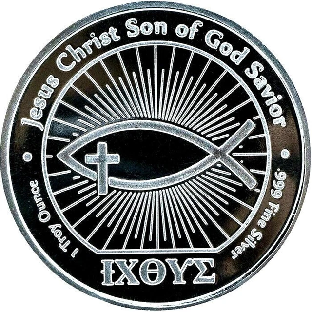 EBAY LIVE 23.22- Ichthus Jesus Christ Son of God Savior Fish 1 oz ...