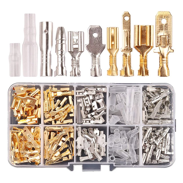 150PCS COLD PRESSED Connector TInsert Spring Sheath Insulated Kit ...