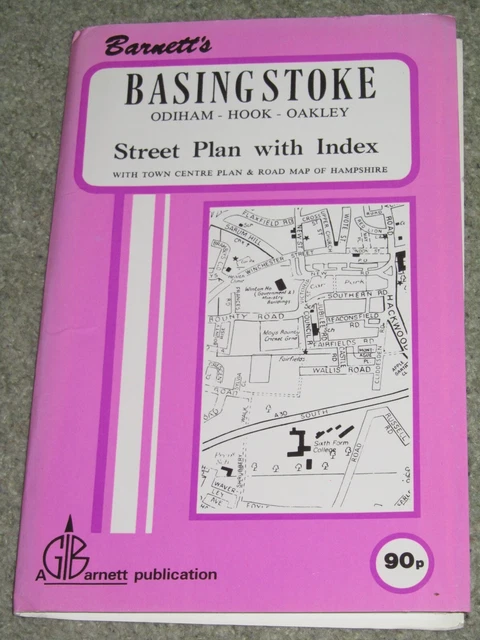 BARNETTS STREET MAP: Basingstoke area - 1980s Sheet map, Scale 1:10,500 ...
