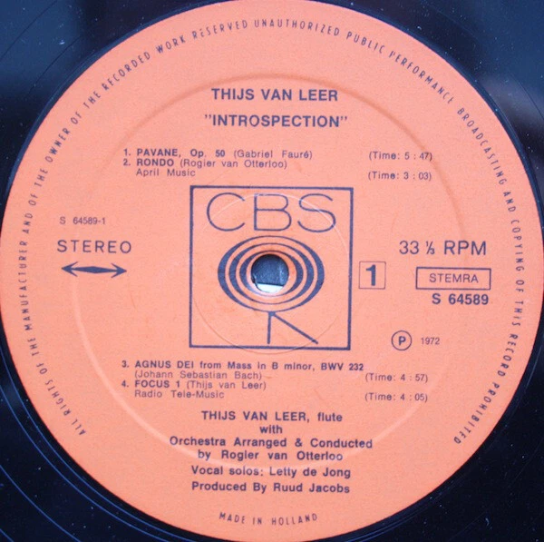 THIJS VAN LEER - Introspection (LP, Album) EUR 17,29 - PicClick IT