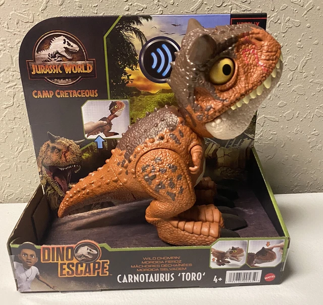 JURASSIC WORLD PARK Wild Chompin’ Carnotaurus Toro Dinosaur Figure Toy ...