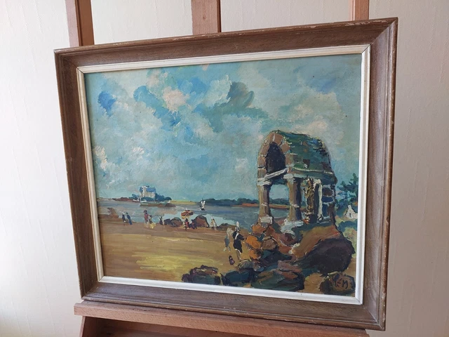 TABLEAU PEINTURE SIGNÉ REM Oratoire De Saint Guire Ploumanach Bretagne ...