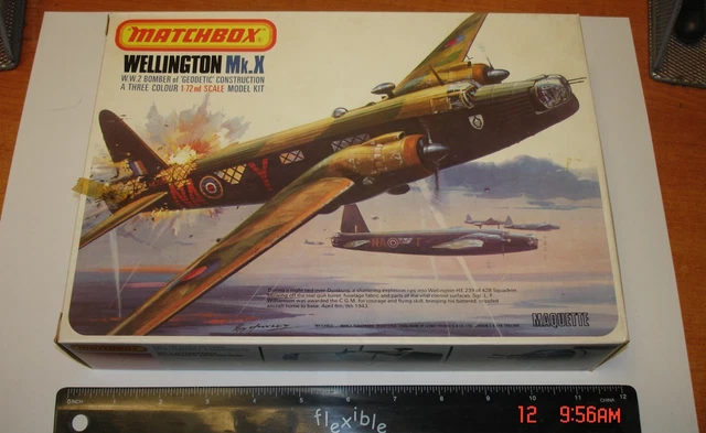 MATCHBOX MODEL KIT Wellington Mk.x 1:72 Scale (Pk-402) Fully Boxed £19. ...