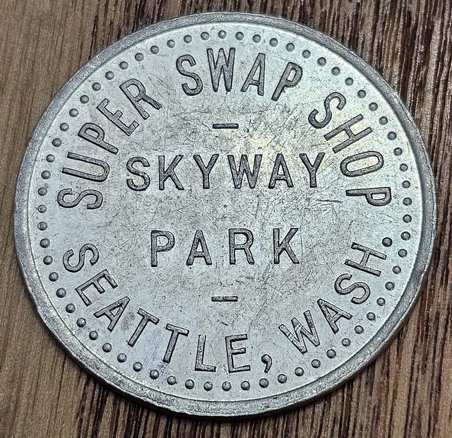 SKYWAY PARK WASHINGTON Trade Token, SUPER SWAP SHOP, GOOD FOR $1.00 IN ...
