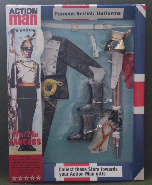 ACTION MAN TEAM gi joe 40th anniversary 17th 21st lancer uniform carded ...
