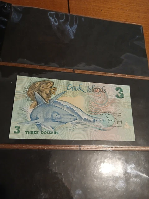COOK ISLANDS 3 Dollar Note.World Bank Notes. $25.00 - PicClick AU