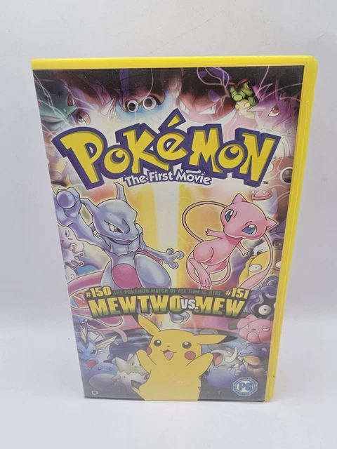 POKEMON THE FIRST Movie (VHS/SH, 2000) - Mewtwo Vs Mew Yellow Tape ...
