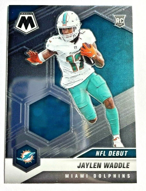 ROOKIE DEBUT CARD JAYLEN WADDLE Miami Dolphins 2021 Panini Mosaic ...